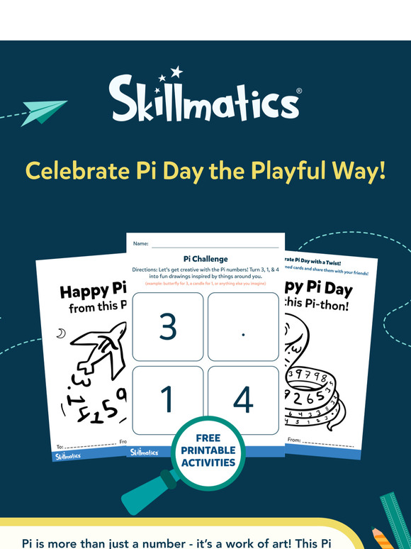 Skillmatics: Free Printables : Slice into (π) Day Fun!🍕 | Milled