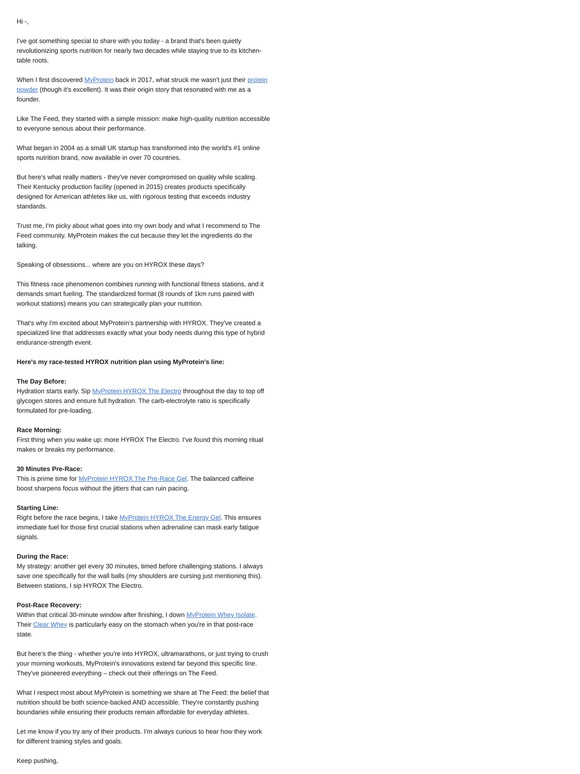 The Feed: Myprotein rocks HYROX! | Milled