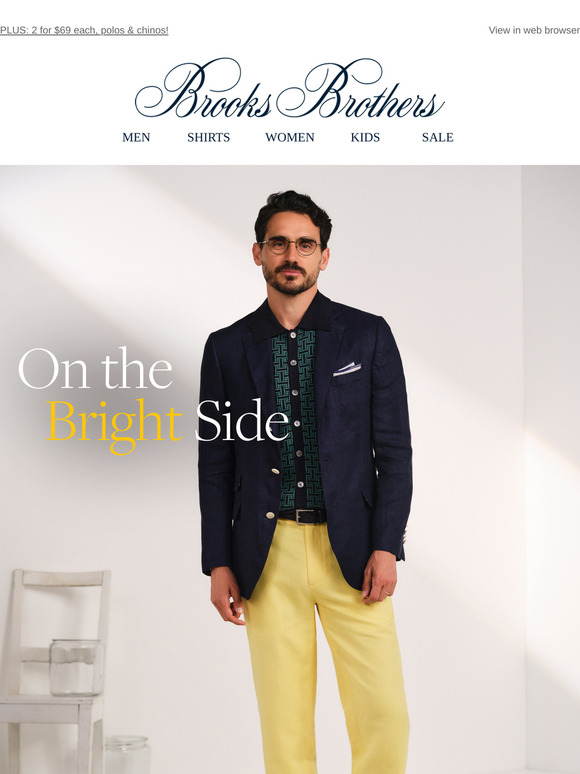 Brooks Brothers: Sunny side up: how to pop into spring color | Milled
