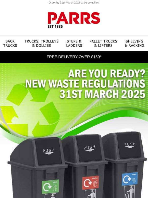 Parrs: New Waste Regulations March 2025 – Do You Have the Right Bins ...
