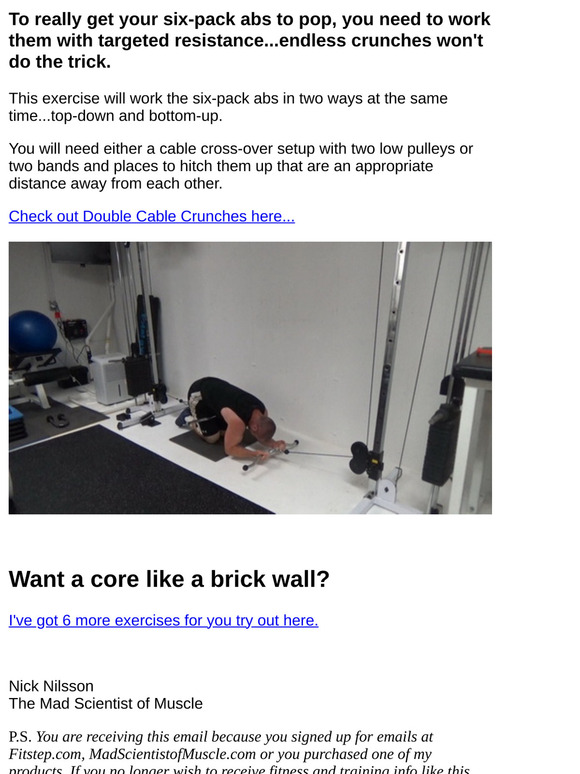 FitStep: Double Cable Crunches for 6-pack abs that POP... | Milled