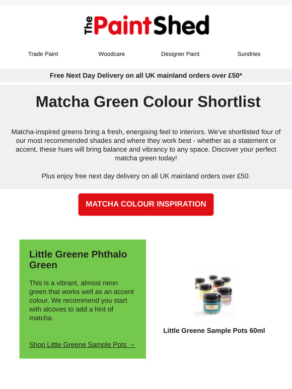 The Paint Shed: Matcha green: our shortlisted colours for your home 🏠 ...