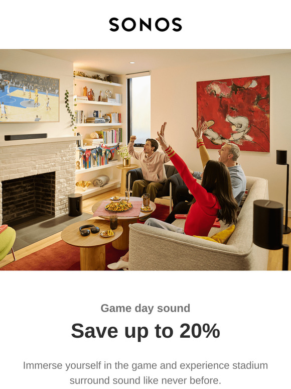 Sonos: Turn up your game day: 20% off Sonos | Milled