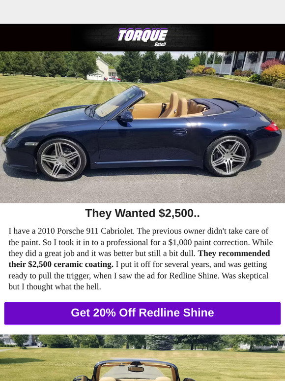 Torque Detail: Why do you need Redline Shine? Read the Reviews... | Milled
