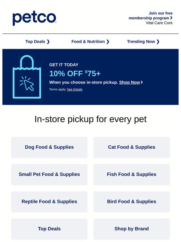 Petco: Save 10% on your pickup order! | Milled