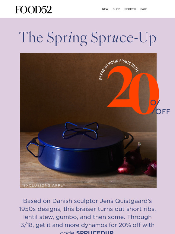 Food52 Email Newsletters: Shop Sales, Discounts, and Coupon Codes