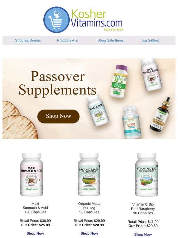 Kosher Vitamins: Get ready for Passover - We have a full selection of ...