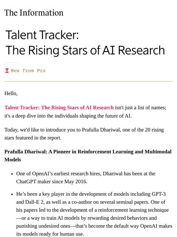 The Information: Talent Tracker: Meet Prafulla Dhariwal, a rising star ...