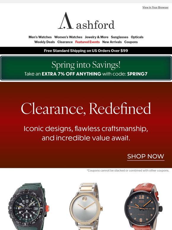 Ashford Email Newsletters: Shop Sales, Discounts, and Coupon Codes