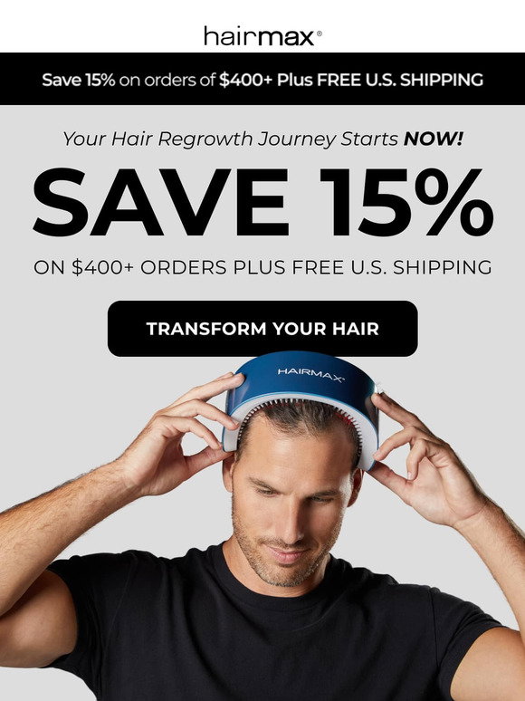 Hairmax: Final Hours! Save 15% on Hair Regrowth! | Milled