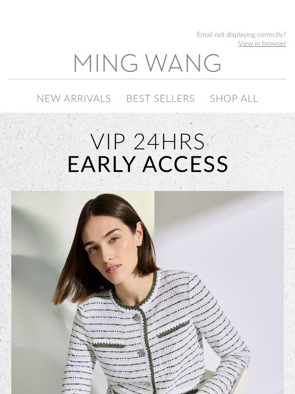 Ming Wang: VIP Early Access- 25% Off Almost Everything! | Milled