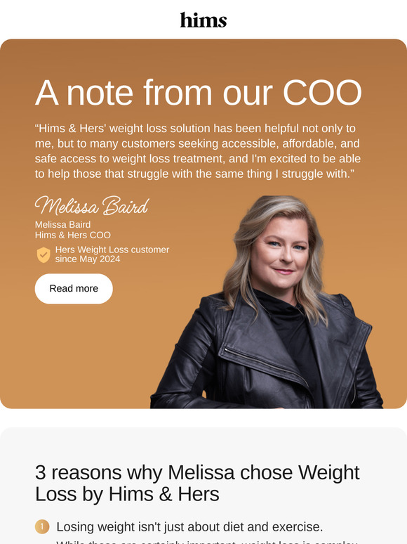 Hims: Our COO Melissa’s take on weight loss and GLP-1s | Milled