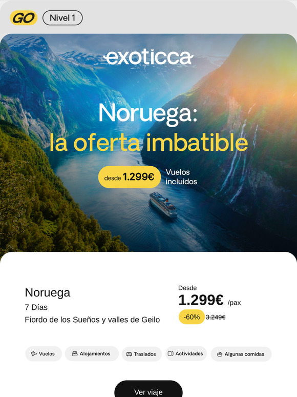 Exoticca: Noruega por menos: oferta imbatible Exoticca GO 🥊💥 | Milled
