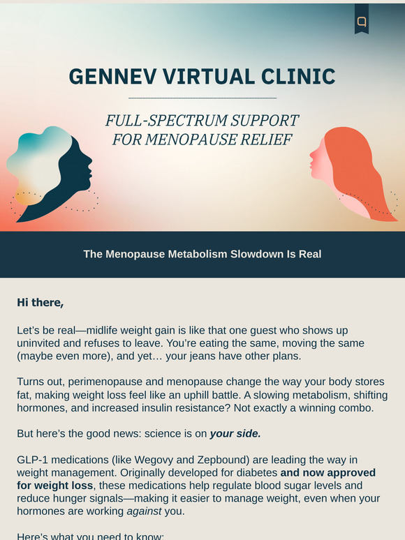 Gennev: GLP-1s & Menopause: Here's The Truth | Milled