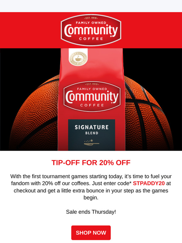 Community Coffee: 🏀🏀 Swish into savings | Milled