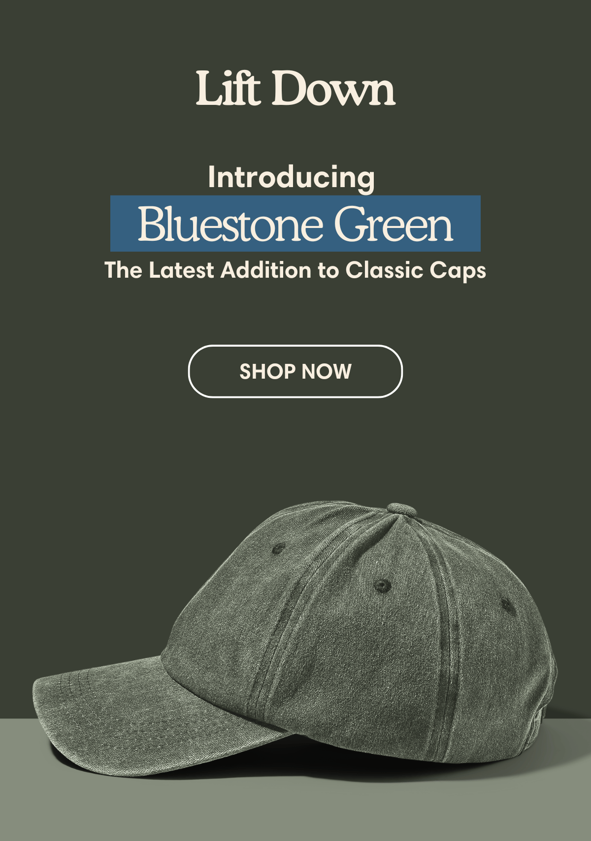 Lift Down: Meet Bluestone Green—Our Newest Shade for Classic Caps | Milled
