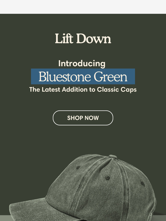Lift Down: Meet Bluestone Green—Our Newest Shade for Classic Caps | Milled
