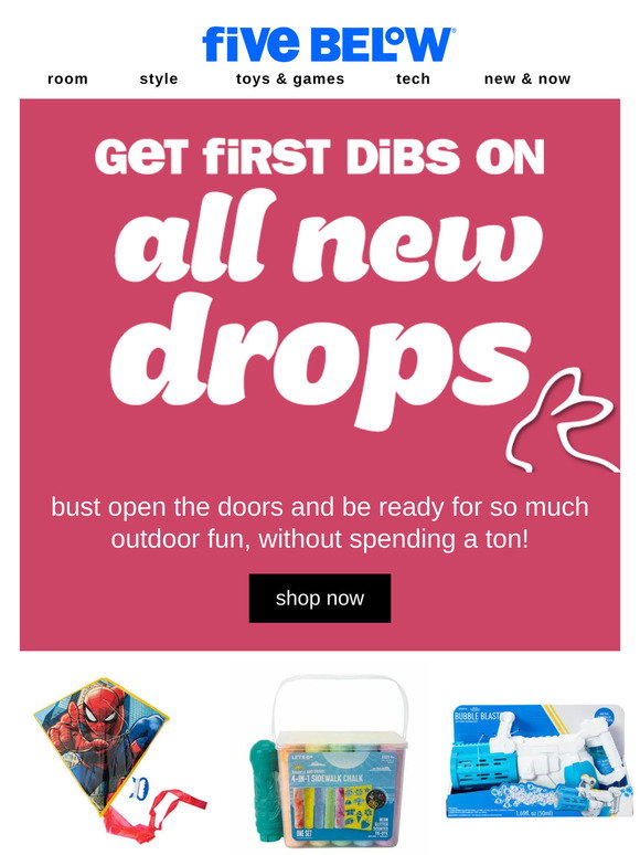 Five Below: sneak peek at new warm weather drops! ☀️ | Milled