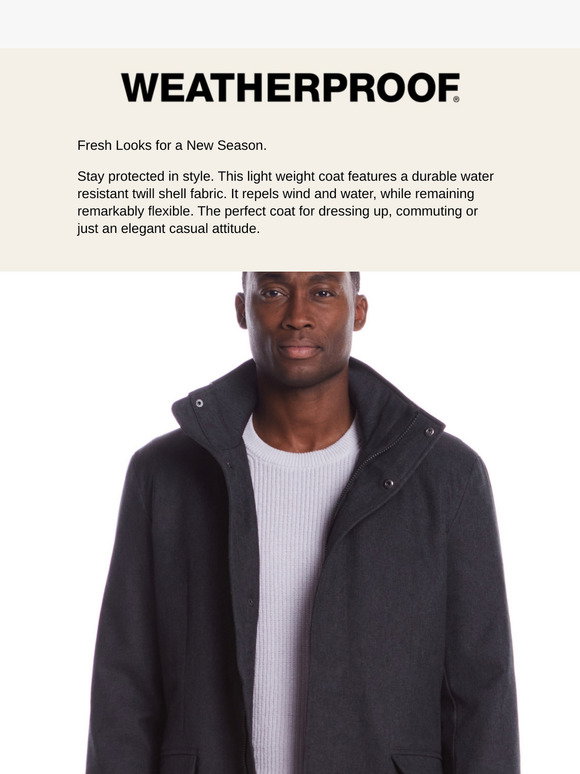 Weatherproof: Elevate Your Style with Our New Twill Tech Overcoat! | Milled