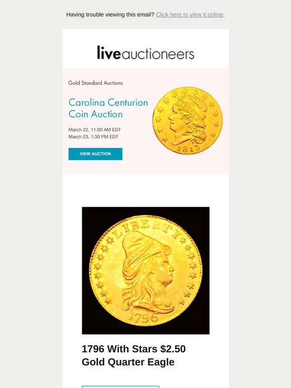 LiveAuctioneers: Gold Standard Auctions | Carolina Centurion Coin ...