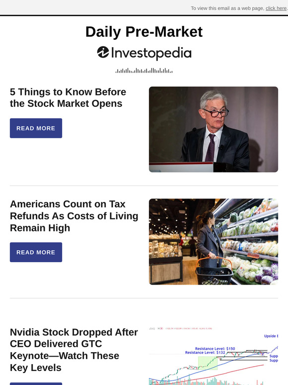 Investopedia: 5 Things to Know Before the Stock Market Opens | Milled