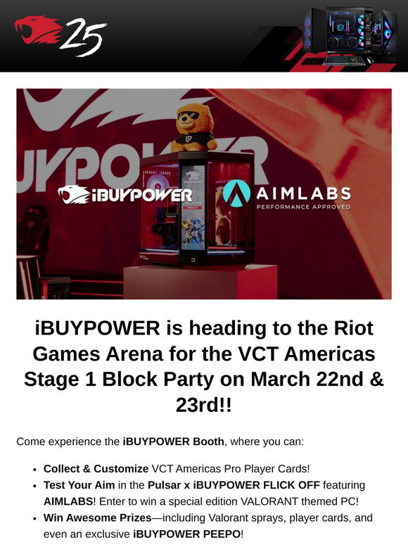 iBUYPOWER: 🎪iBUYPOWER @ Riot Games Arena VCT Americas Stage 1 Block ...