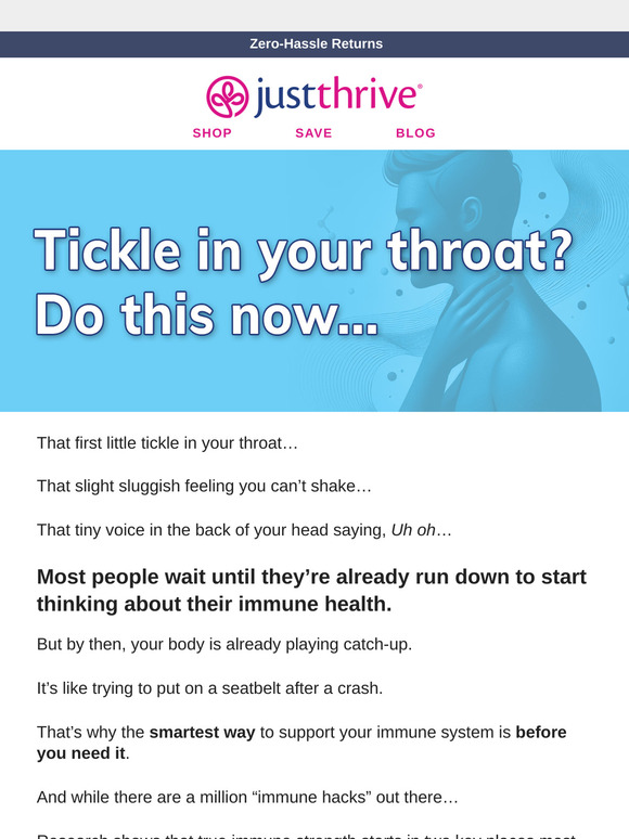 Just Thrive: Tickle in your throat? Do this now | Milled