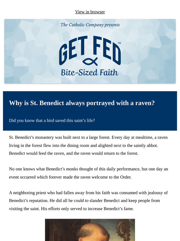 The Catholic Company: Why is St. Benedict always portrayed with a raven ...
