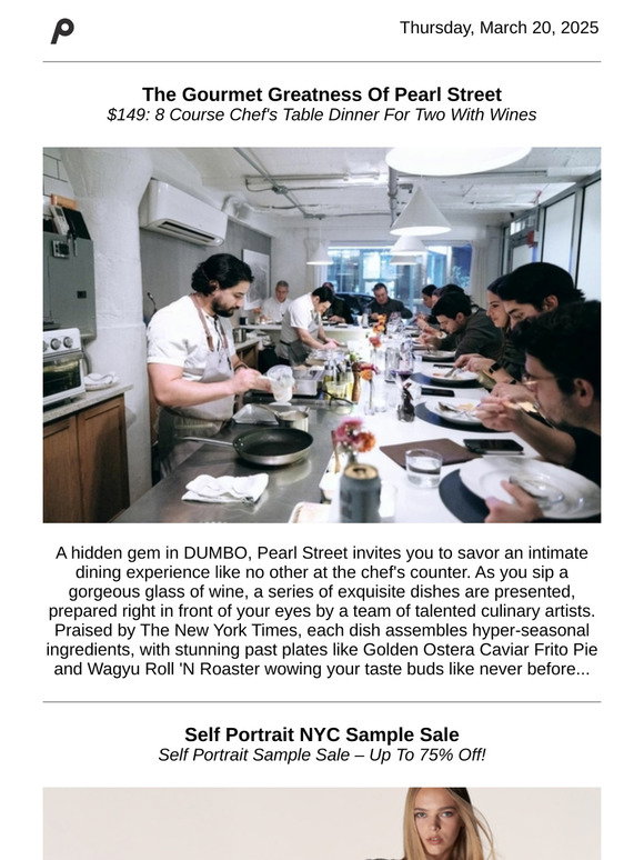 Pulsd: Chef's Table Dining, Self Portrait Sample Sale, Craft Beer Fest ...