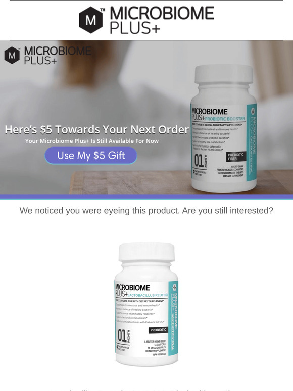 Microbiome Plus: Here's $5 towards your next order! | Milled