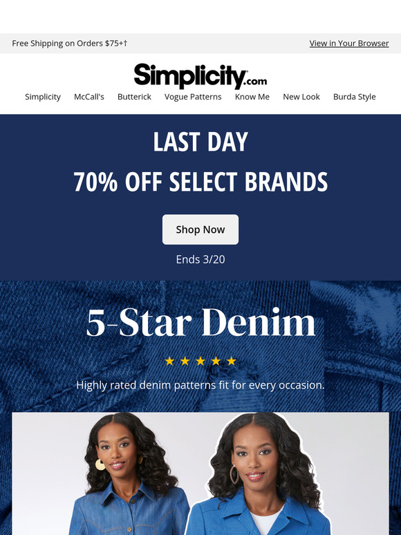 Simplicity Patterns: Check Out these 5-Star Denim Patterns ⭐ | Milled