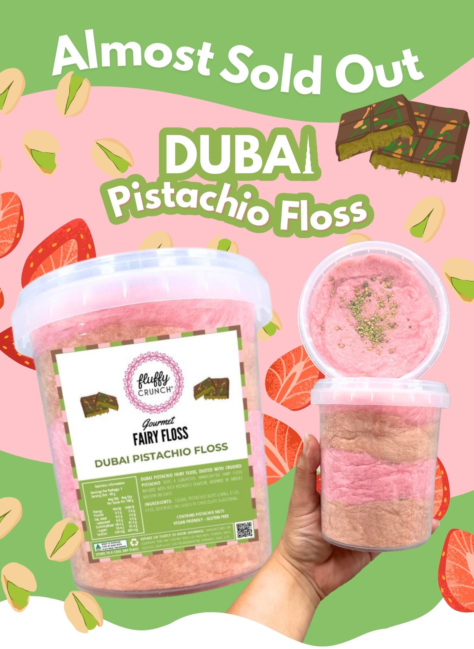 Fluffy Crunch: WARNING! Dubai Pistachio Floss is Almost Gone!🔥🤪 | Milled