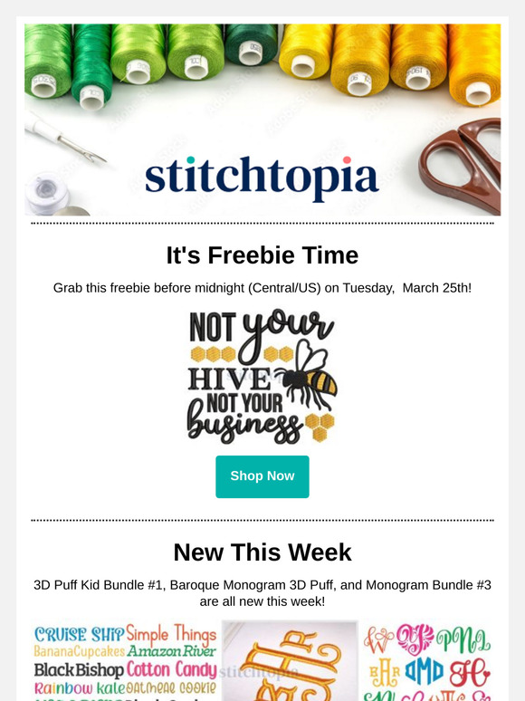 Stitchtopia: New Freebie! New 3D Font & New Font Bundles! Custom ...