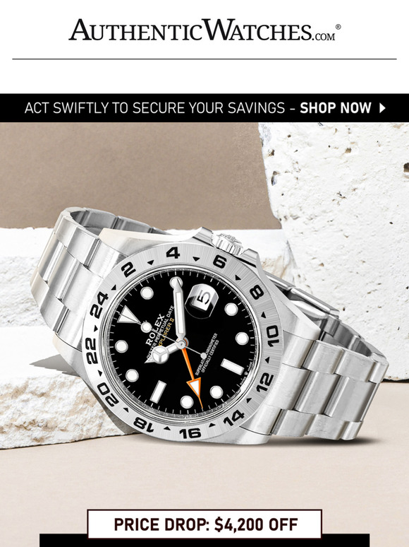 Authentic Watches: ROLEX Explorer II 🆕 price drop: GRAB $4,200 OFF | Milled
