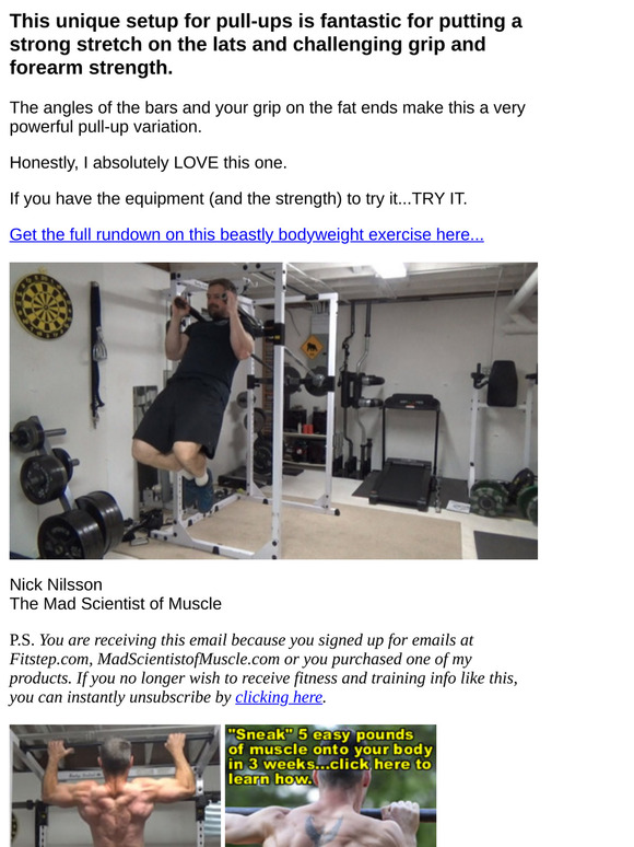 FitStep: Looks crazy but works GREAT...My new favorite pull-up setup ...