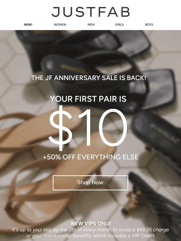 JustFab Email Newsletters: Shop Sales, Discounts, and Coupon Codes