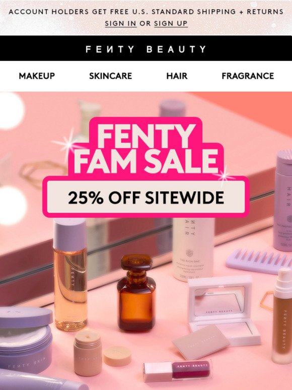 Fenty Beauty: Sunday reset 🌅 25% off self-care staples | Milled