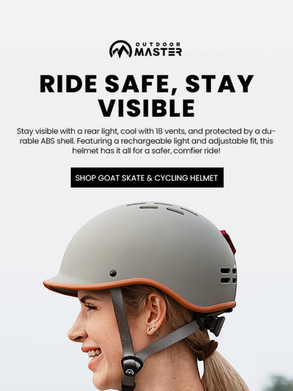 Outdoor Master: 🌟 Light Up Your Ride: Goat Helmet with Built-In Light ...