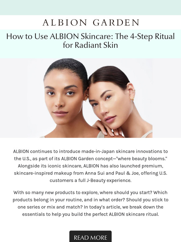 Albion: How to Use ALBION Skincare: The 4-Step Ritual for Radiant Skin ...