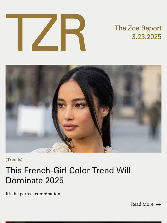 The Zoe Report: This French-Girl Color Trend Will Dominate 2025 | Milled