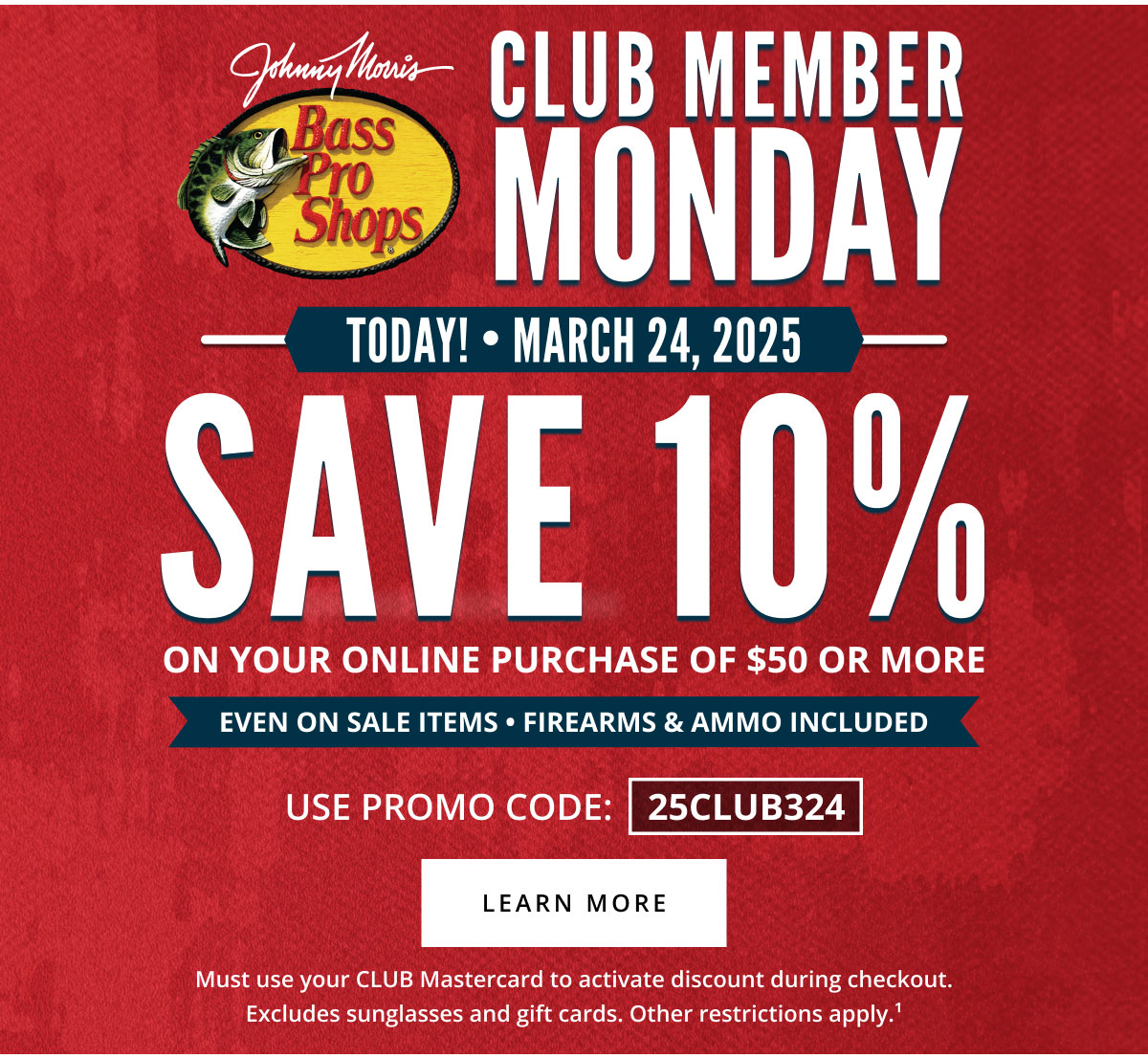 Bass Pro Shops: Your Exclusive CLUB Member Monday Offer Is Here! | Milled