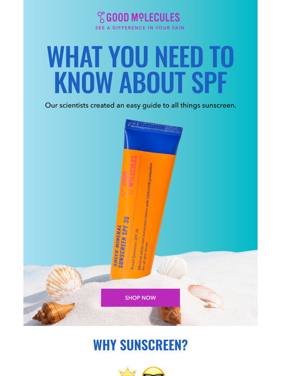 Good Molecules: 😎 our easy guide to sunscreen 😎 | Milled