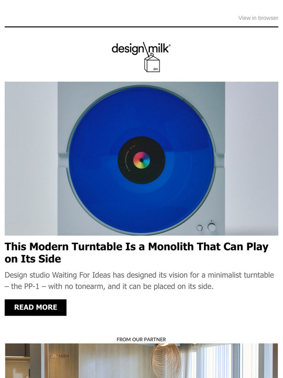 Design Milk: Weekly Digest: This Modern Turntable Is a Monolith That ...