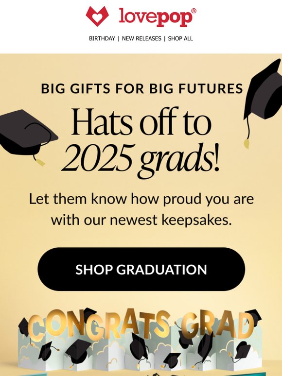 Lovepop: 🎓 Say con-GRAD-ulations | Milled
