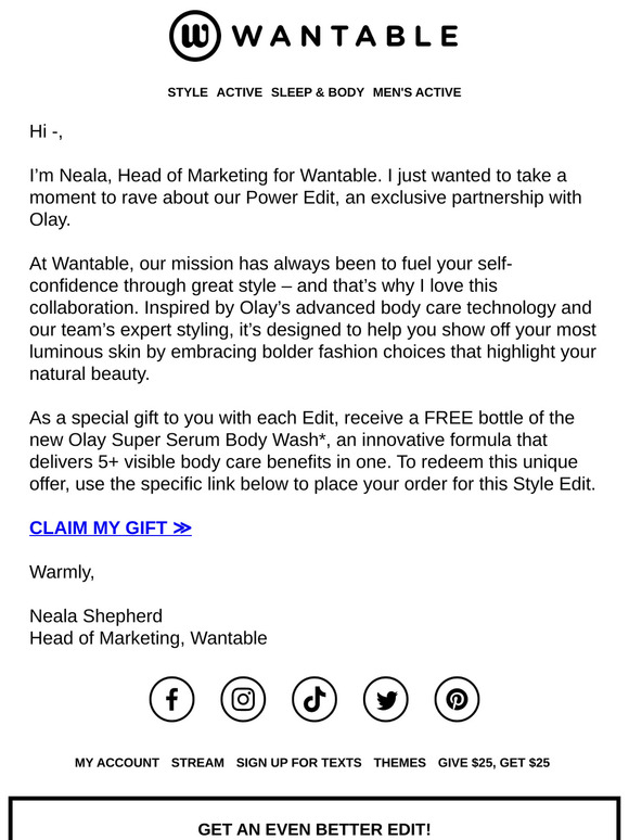 Wantable: our Wantable X Olay Power Edit is a force of nature 💪 | Milled