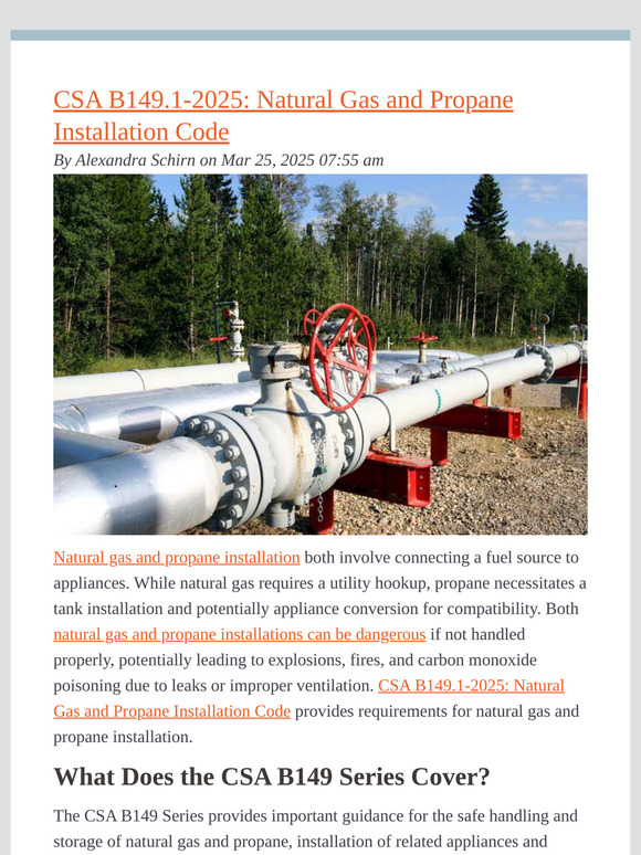 ANSI: New from the ANSI Blog: CSA B149.1-2025: Natural Gas and Propane Installation Code | Milled
