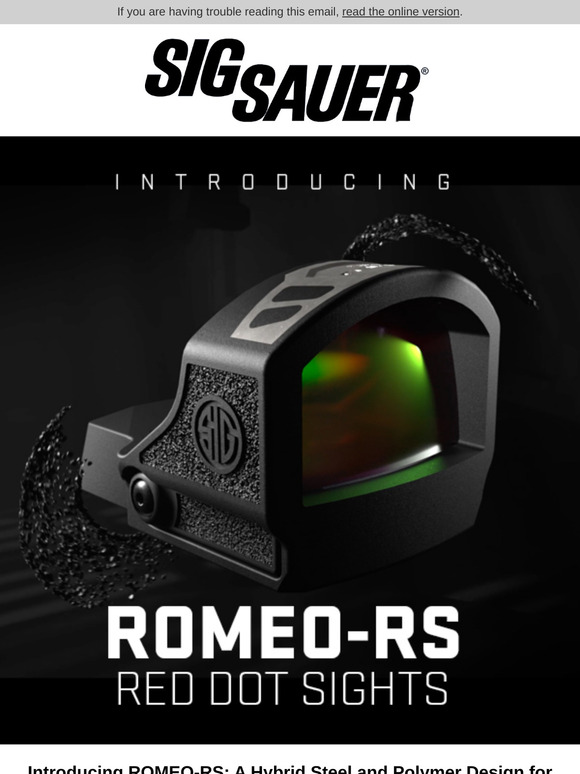 SIG SAUER: Introducing ROMEO-RS: Reinforced and Reimagined | Milled