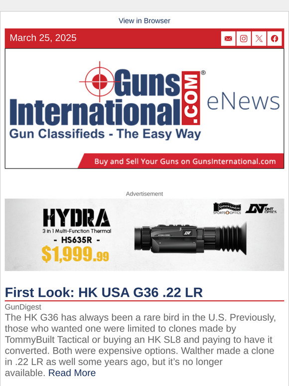 Guns International: First Look: HK USA G36 .22 LR | Milled