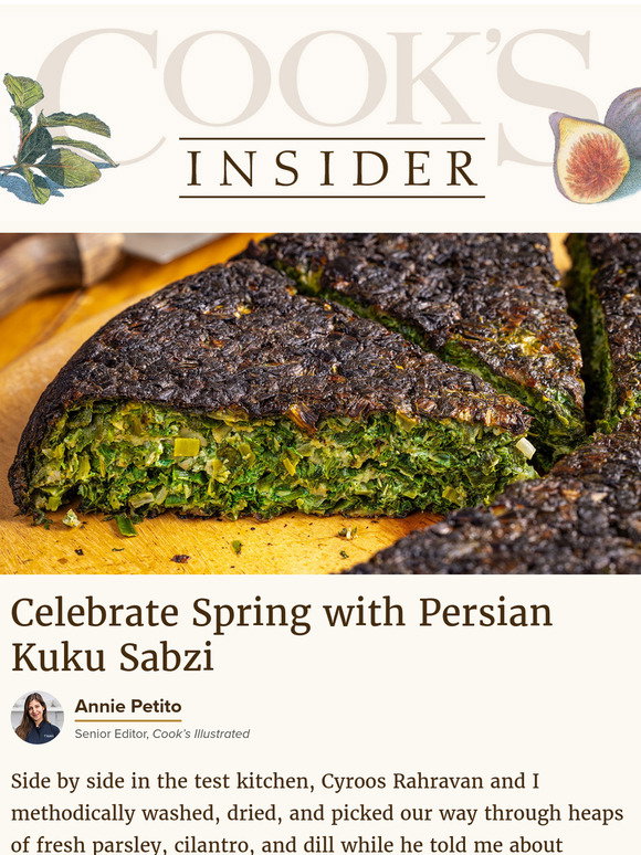 America's Test Kitchen: Cook's Insider: Celebrate Spring with Persian ...