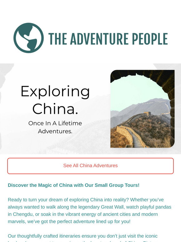 The Adventure People: Exploring China. | Milled